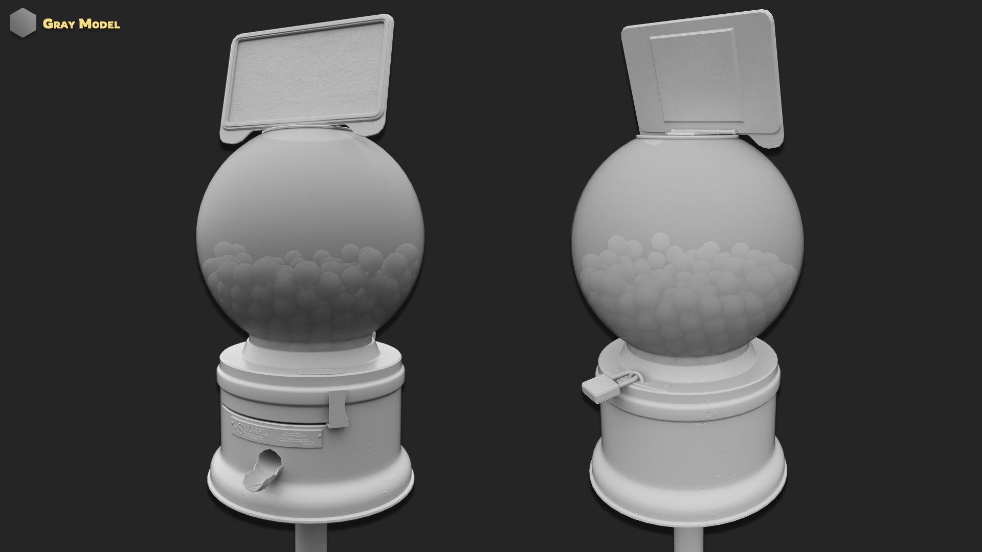 3D Modular Gumball Machine Assets - TurboSquid 2239271
