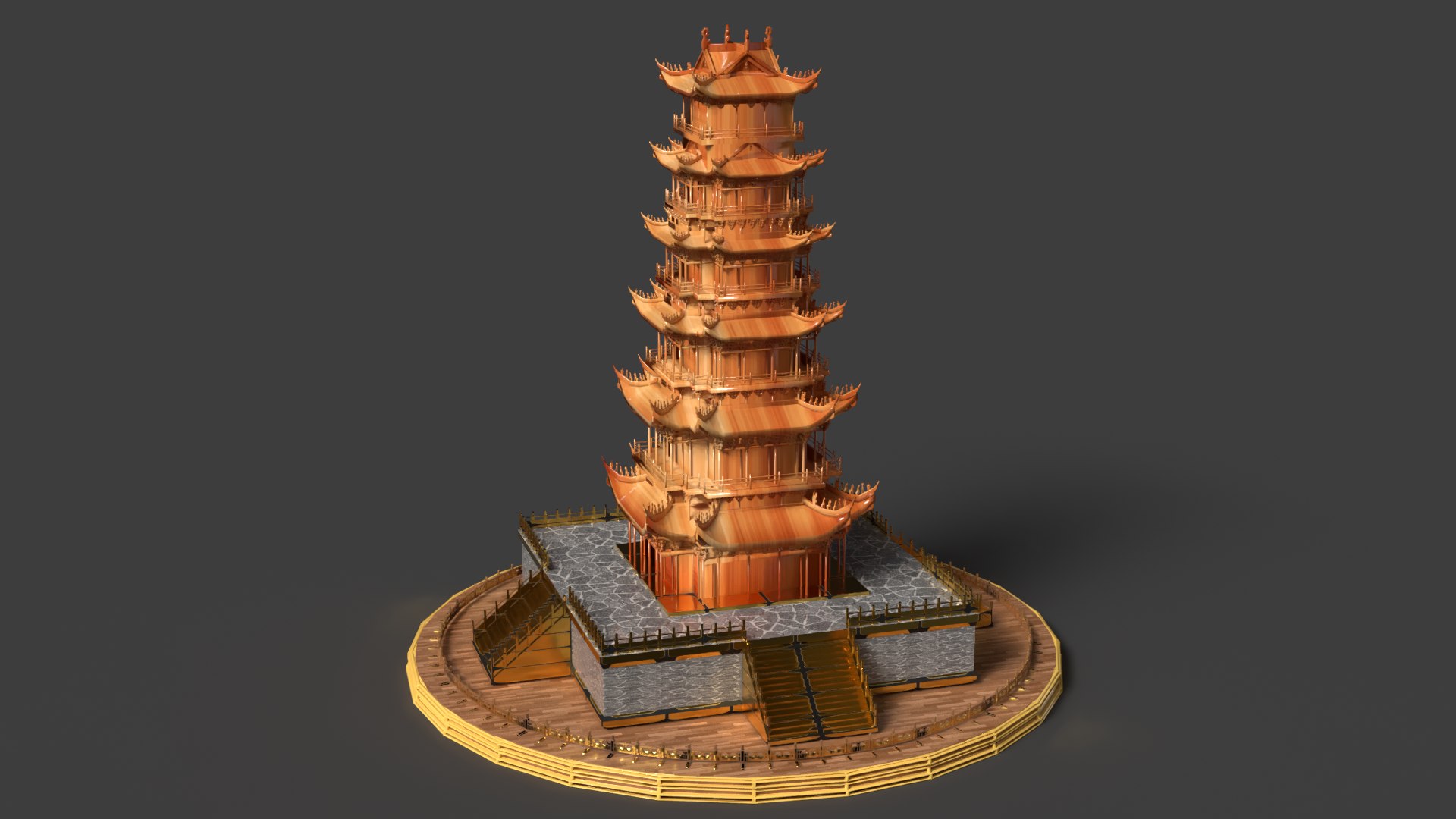 Chinese Ancient Tower 3D - TurboSquid 2325983