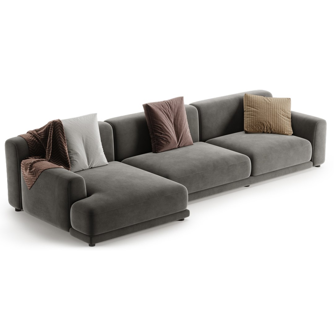 Poliform Paris Seoul Chaise Longue Sofa 3D Model - TurboSquid 2107572