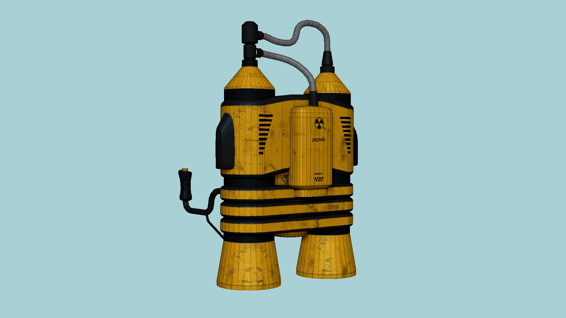 3D Jetpack E03 Yellow Black - SciFi Character Design Model - TurboSquid ...