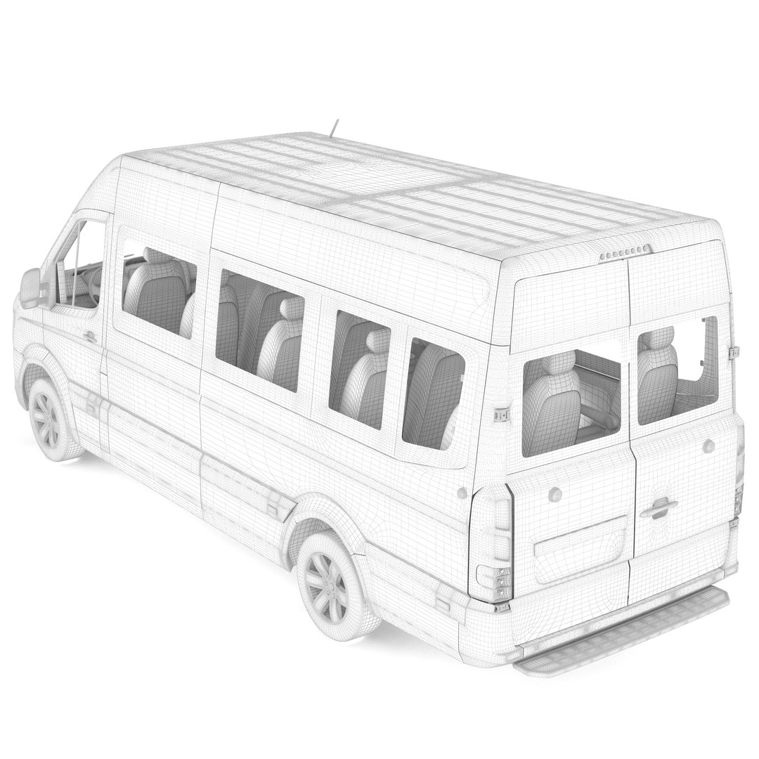 3d model hyundai h350 bus