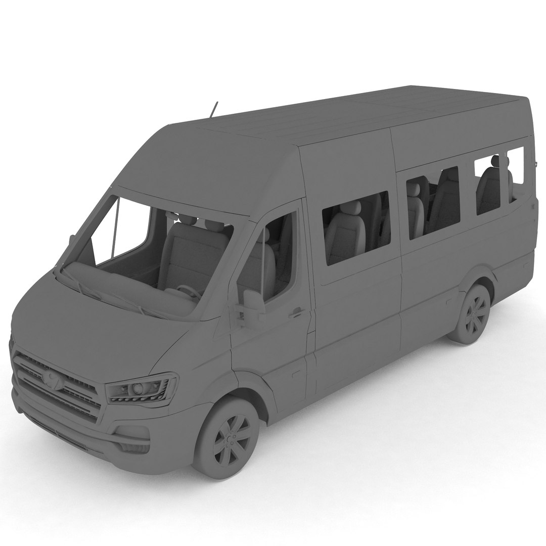 3d model hyundai h350 bus