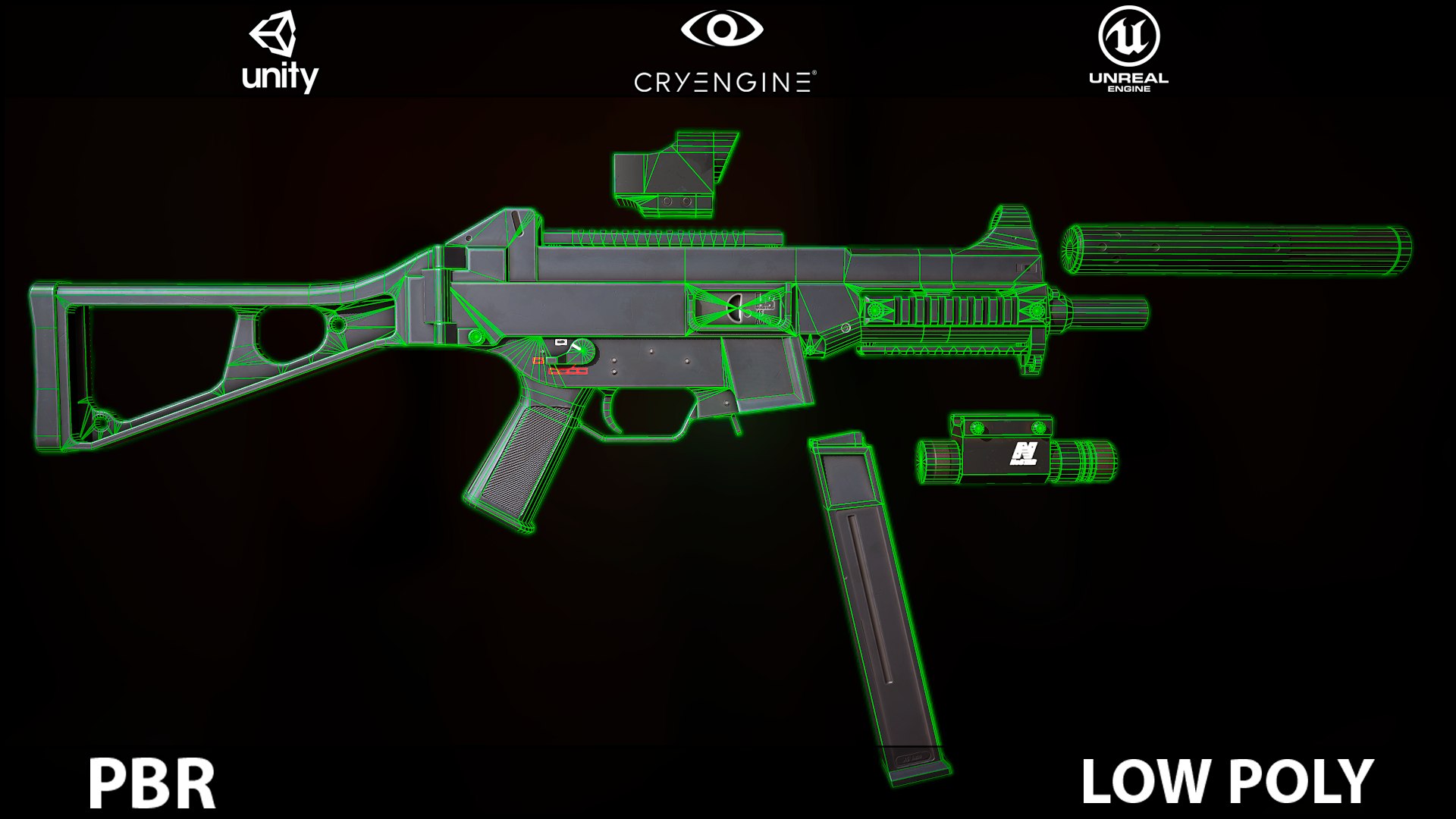 3D Ump Pbr Sight - TurboSquid 1247808