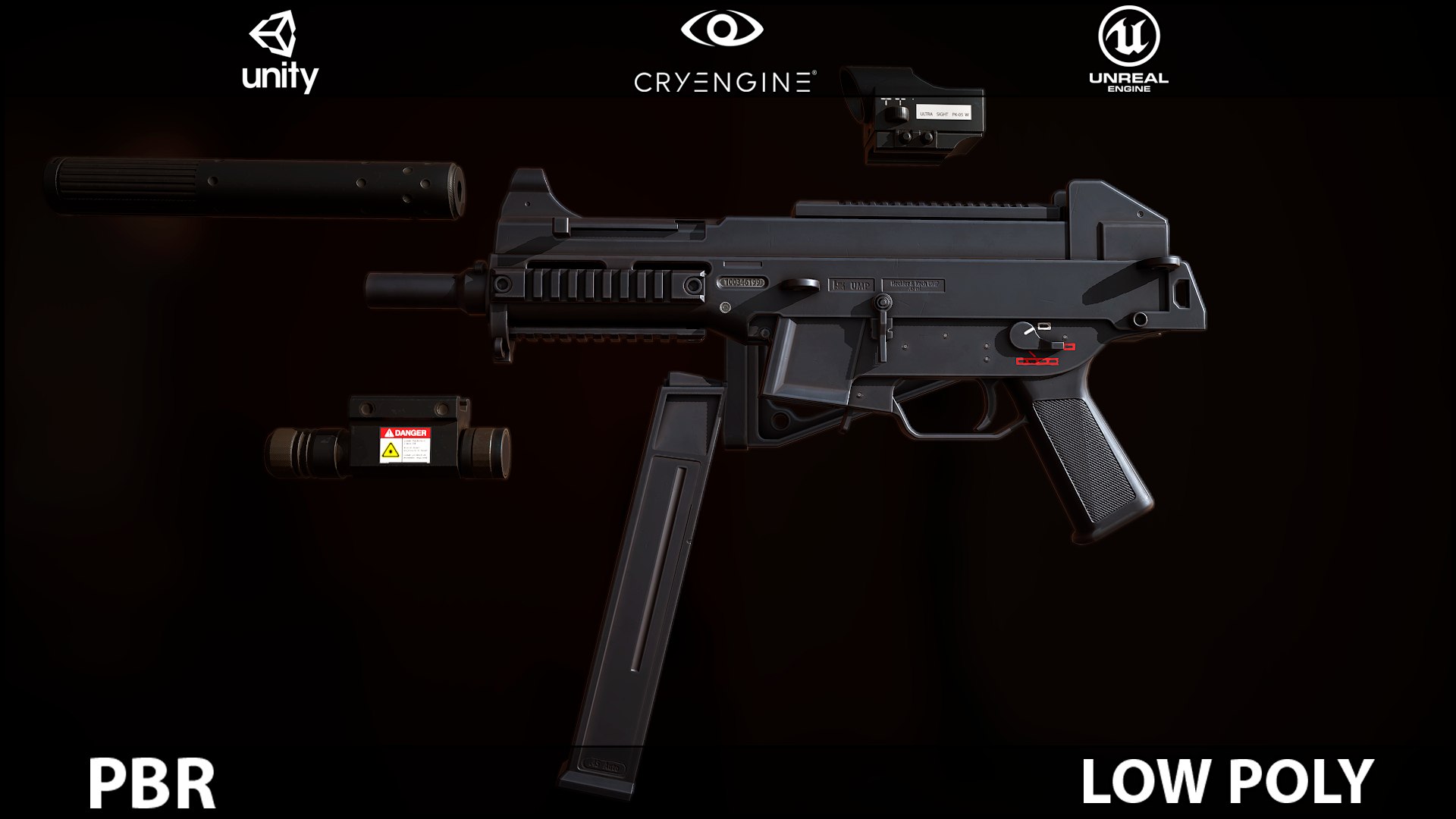 3D Ump Pbr Sight - TurboSquid 1247808