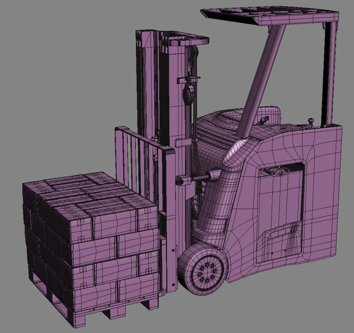 forklift raymond 4250 3d model