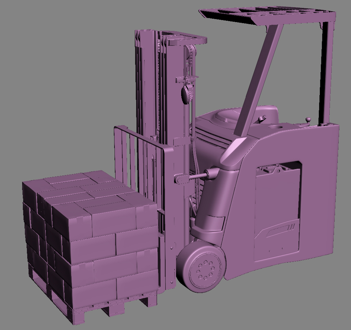 forklift raymond 4250 3d model