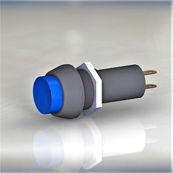 modelo 3d Botón de interruptor azul - TurboSquid 1313716