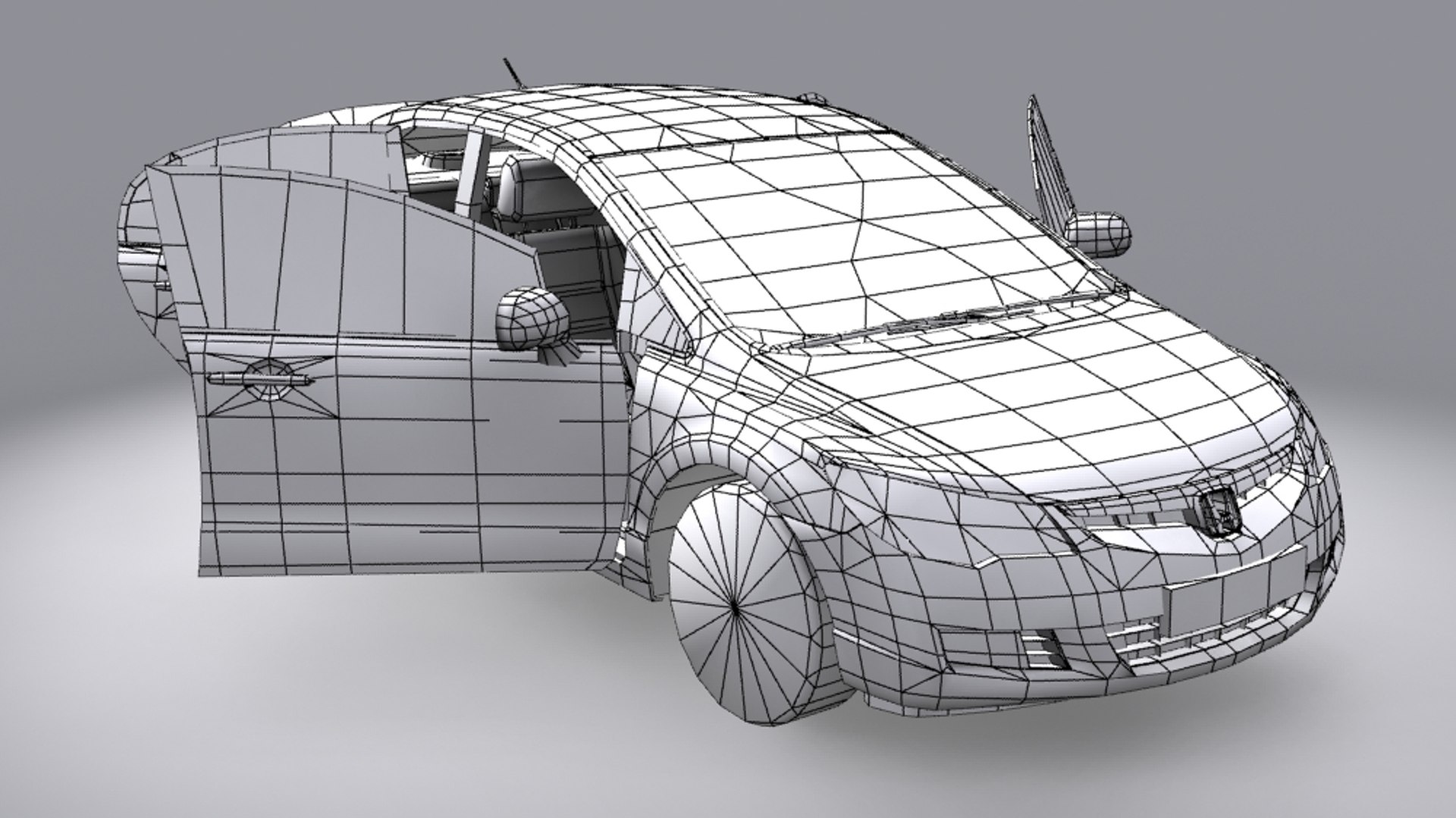 Honda Civic Car Interior 3d Model