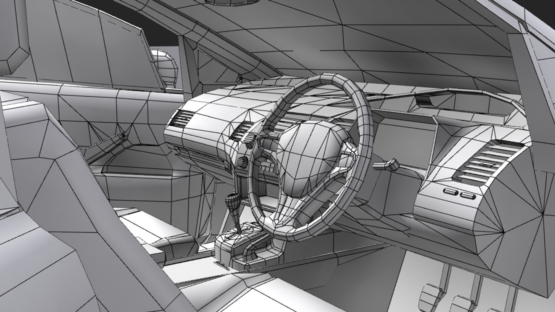 Honda Civic Car Interior 3d Model