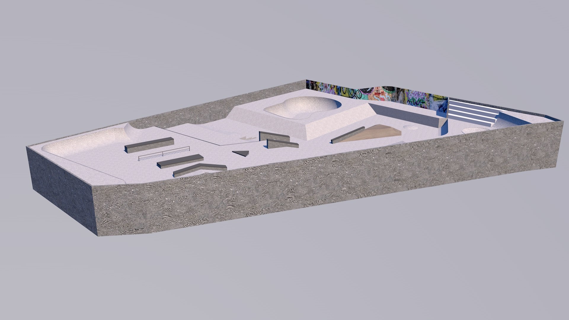 3D Model Skatepark - TurboSquid 1942666