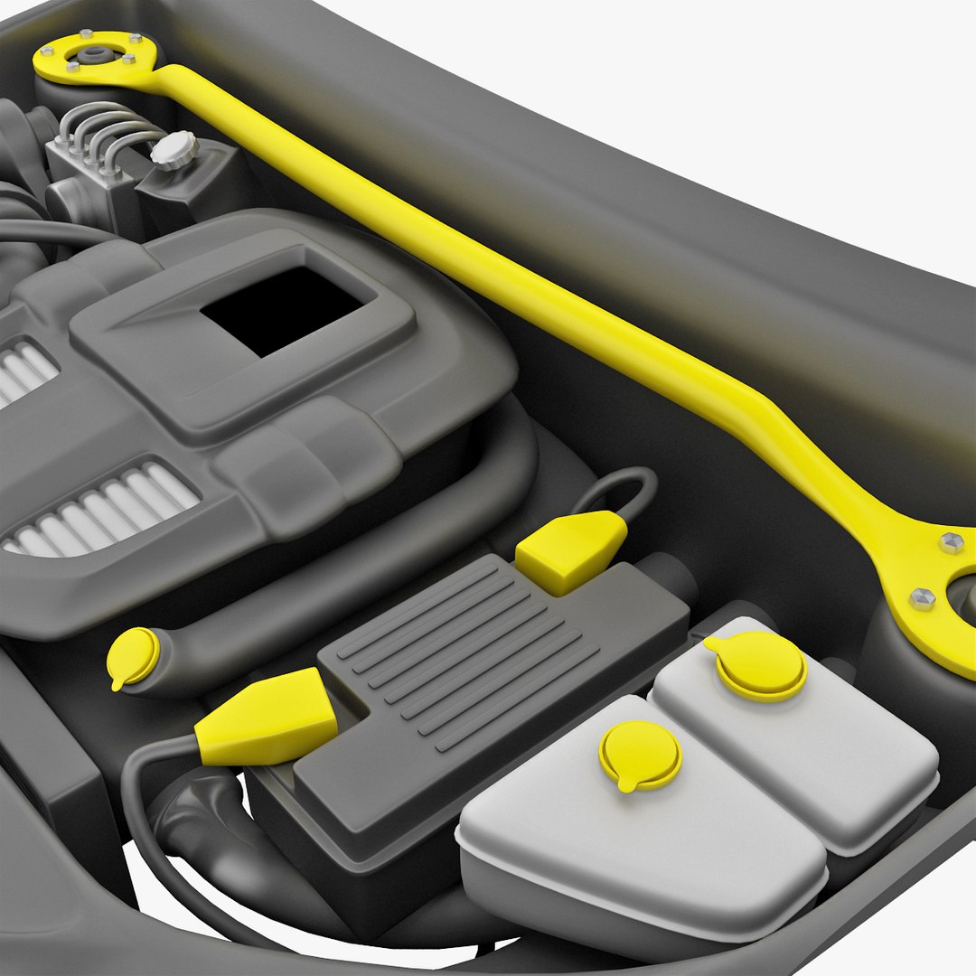 3d Subaru Car Engine