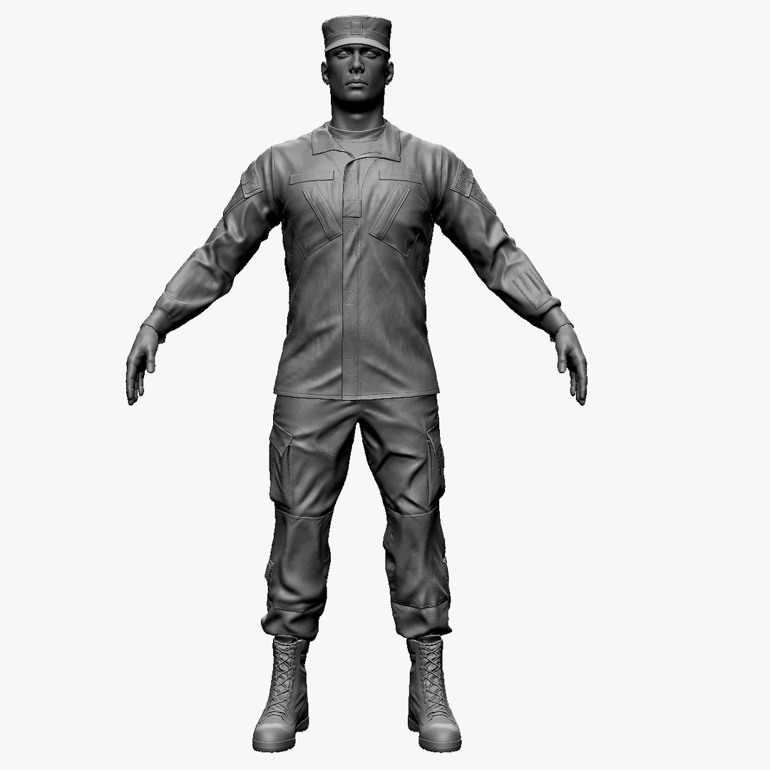 3ds Army Soldier Zbrush