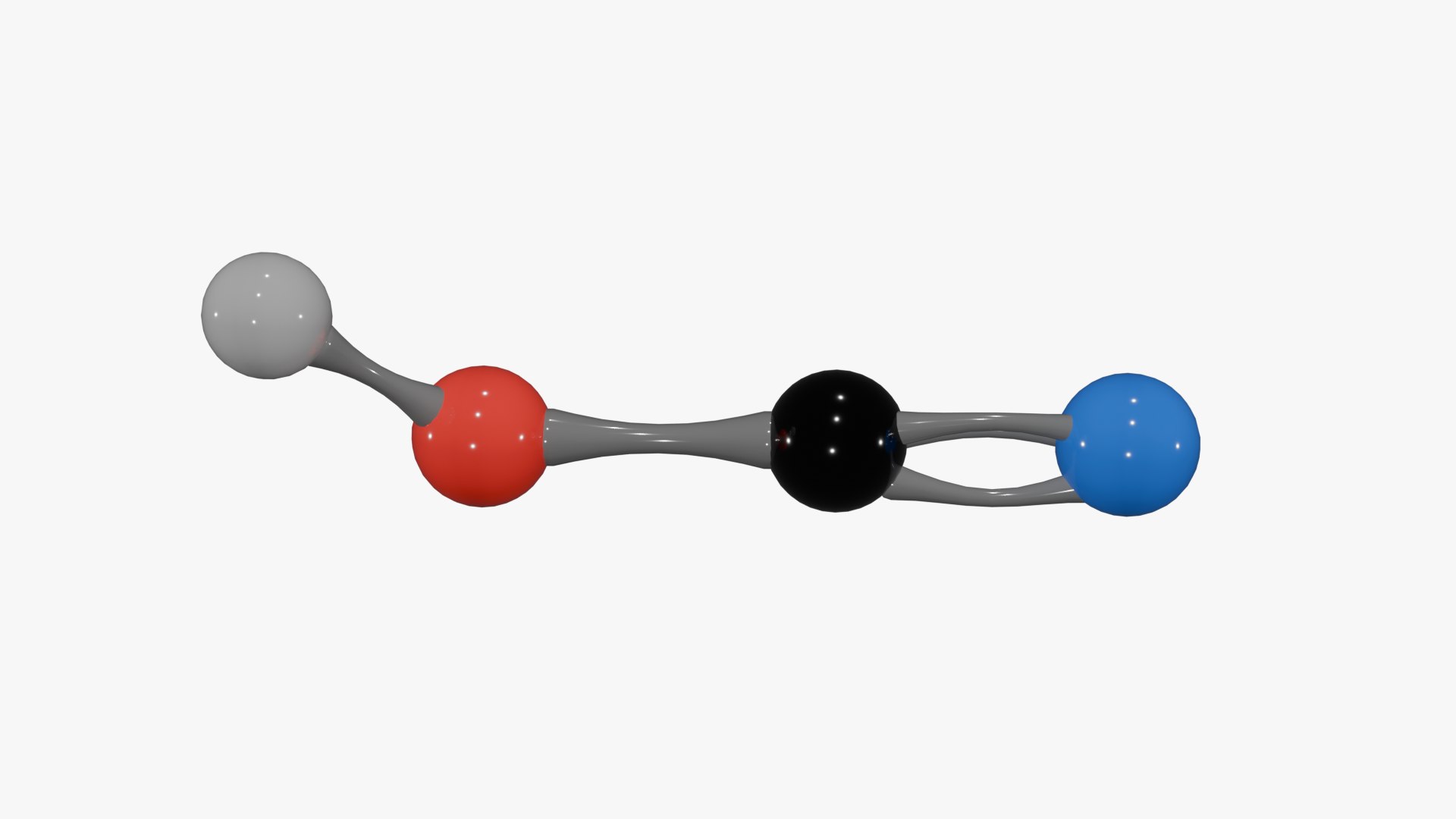 3D Model Cyanic Acid Molecule - TurboSquid 2449645
