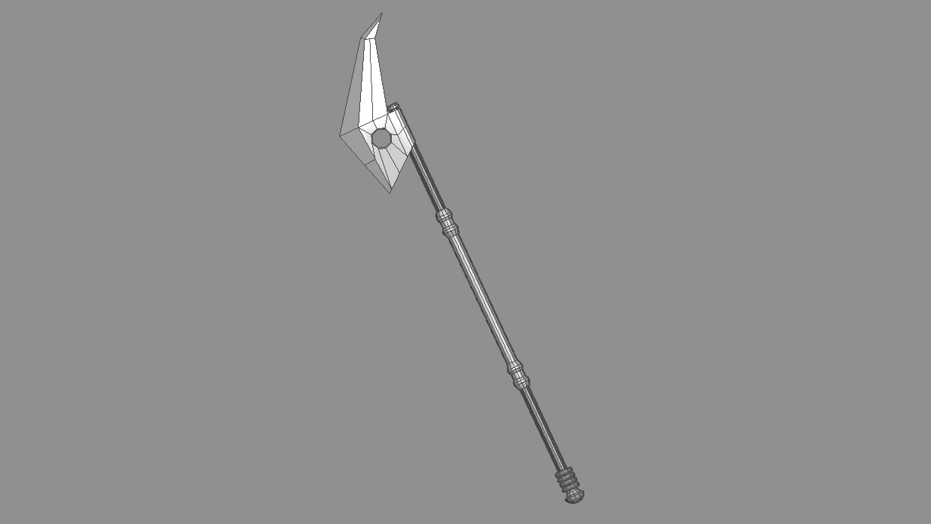 3D Game Ready Low Poly Halberd Model - TurboSquid 1851047
