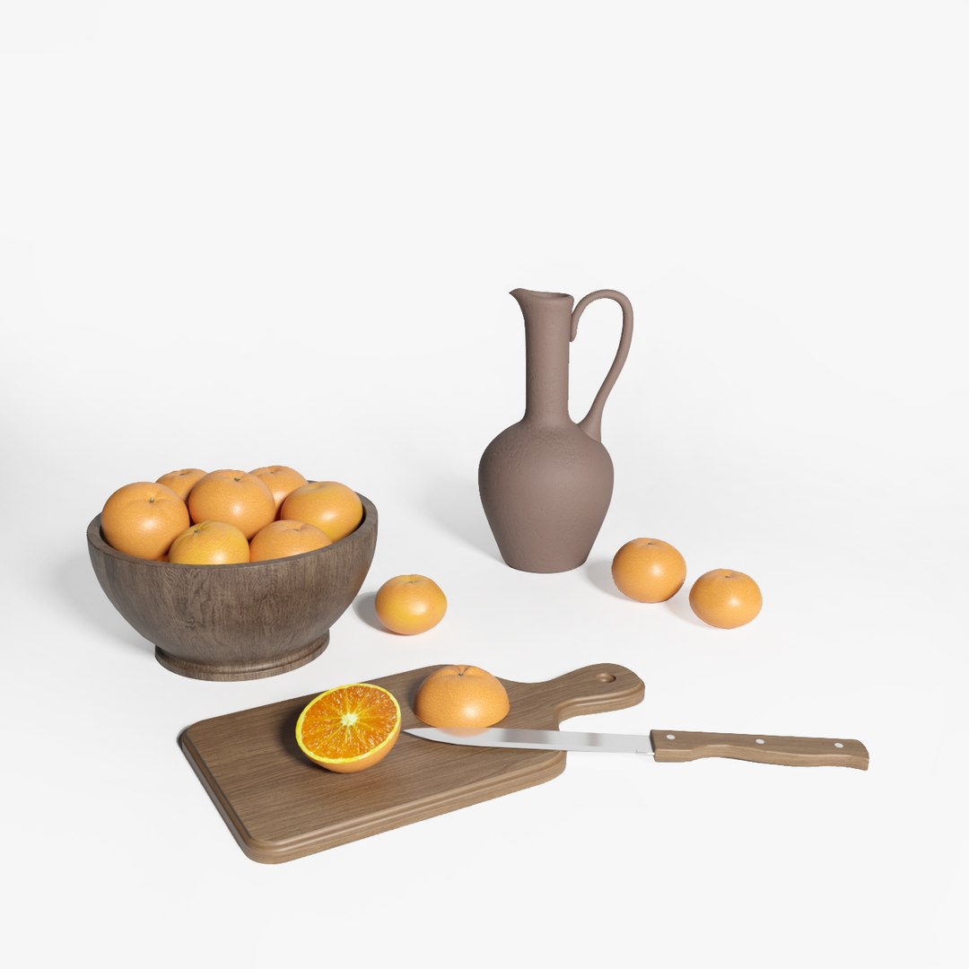 3D model Tangerine set - TurboSquid 1824351