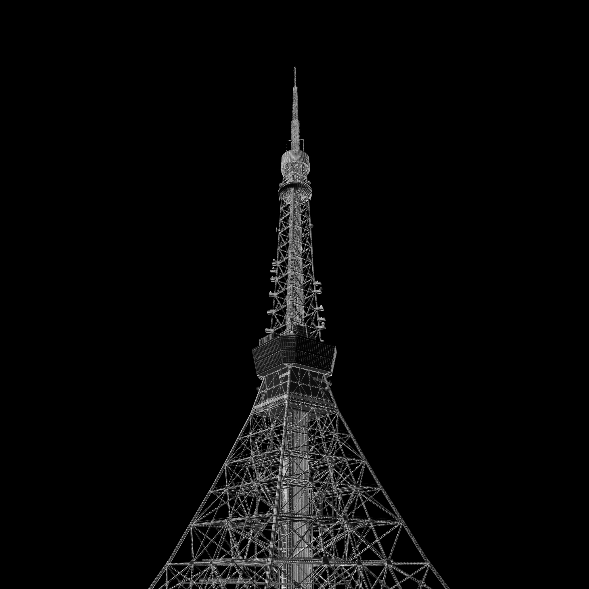 tokyo tower 3d model