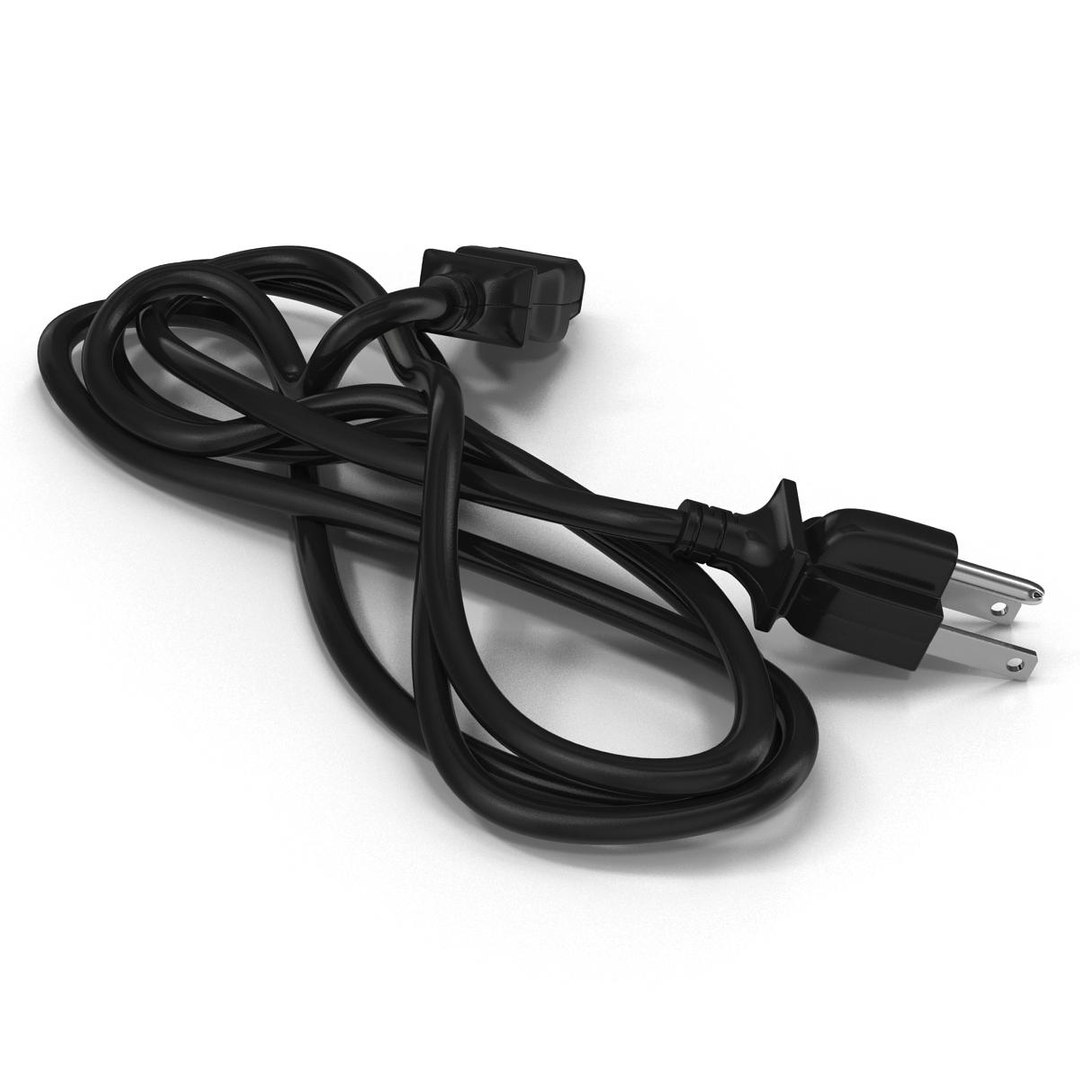 3d Power Cord Model
