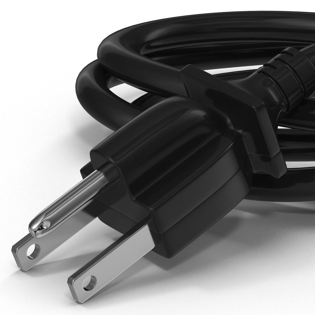 3d Power Cord Model
