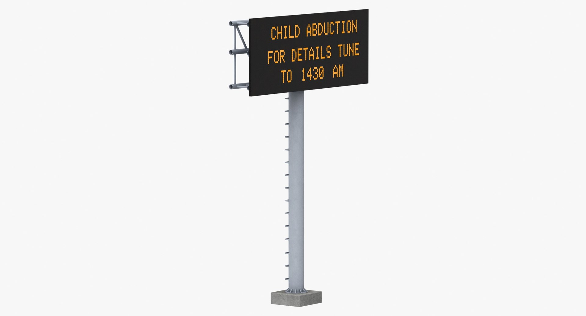 3D Digital Highway Sign 03 Turned On and Blank - TurboSquid 1925448