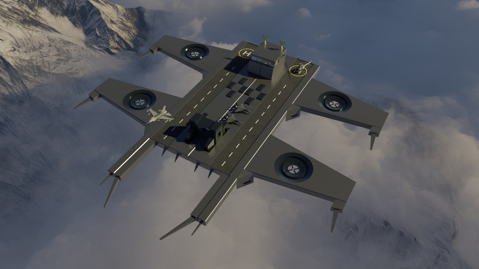 Helicarrier 3D Model - TurboSquid 1717824