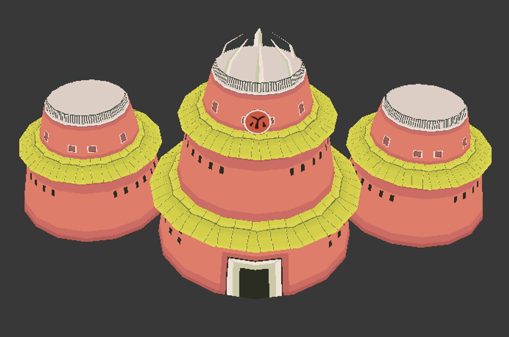 Naruto Building Pack 3d Model