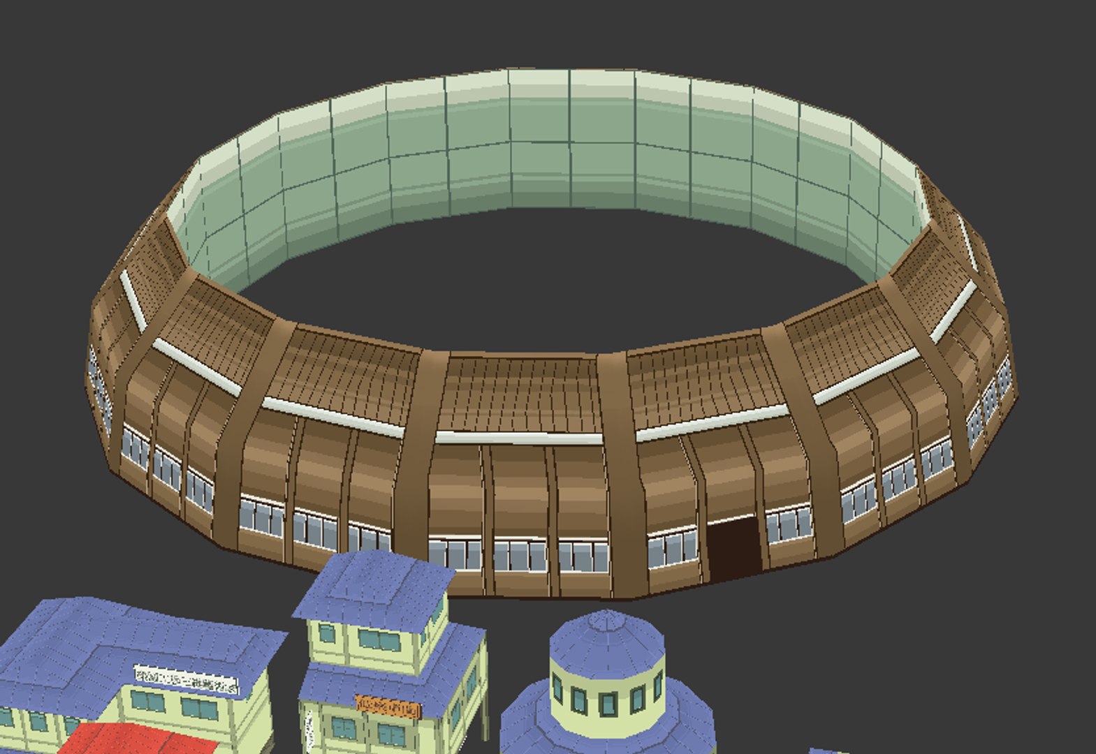 Naruto Building Pack 3d Model