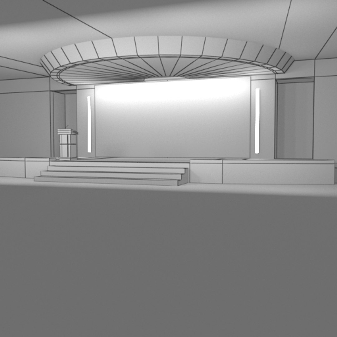 3D Auditorium Stage Backdrop - TurboSquid 1351424