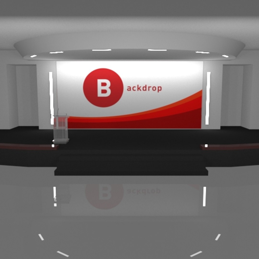3D Auditorium Stage Backdrop - TurboSquid 1351424