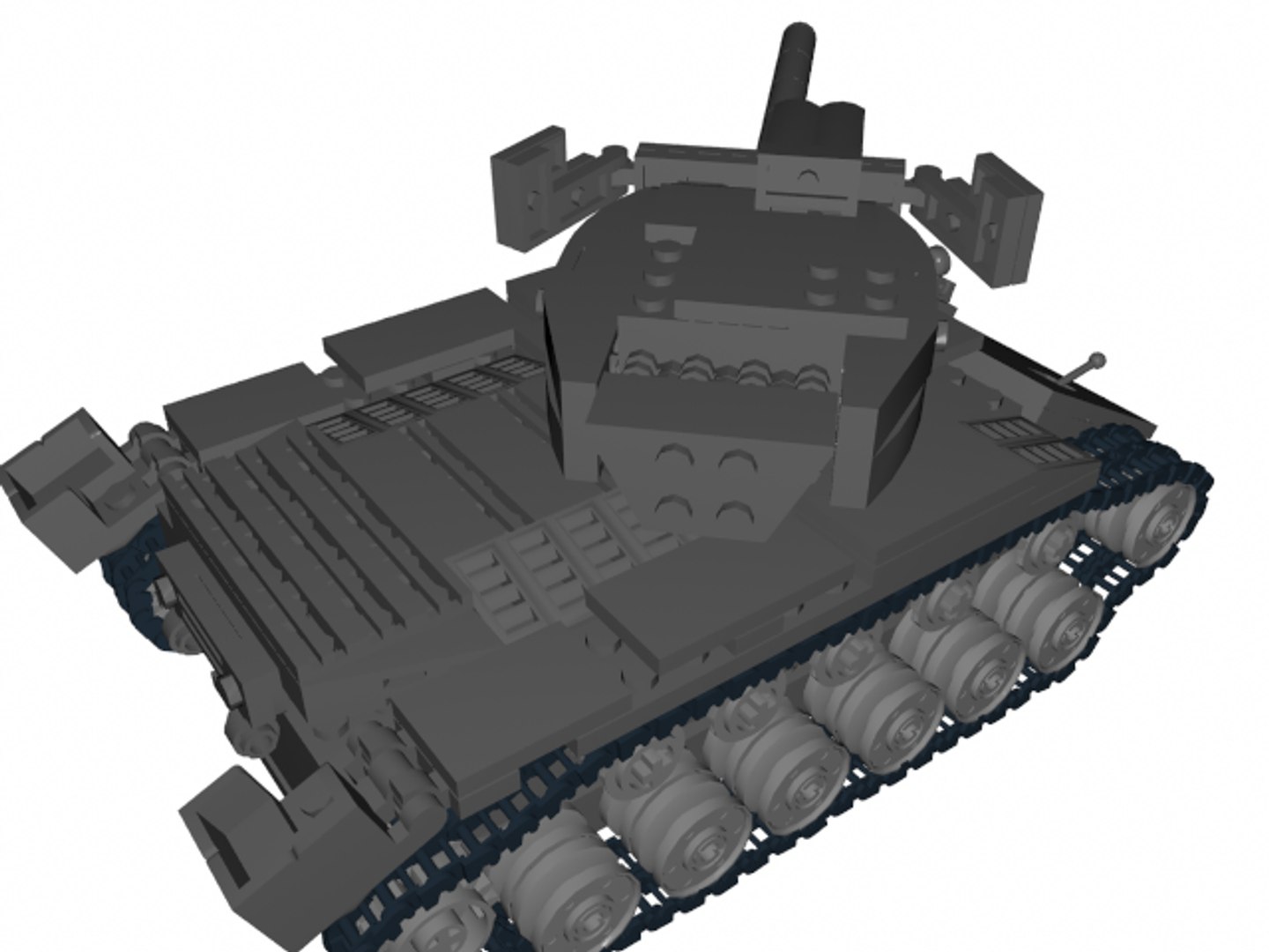 3d lego tank model