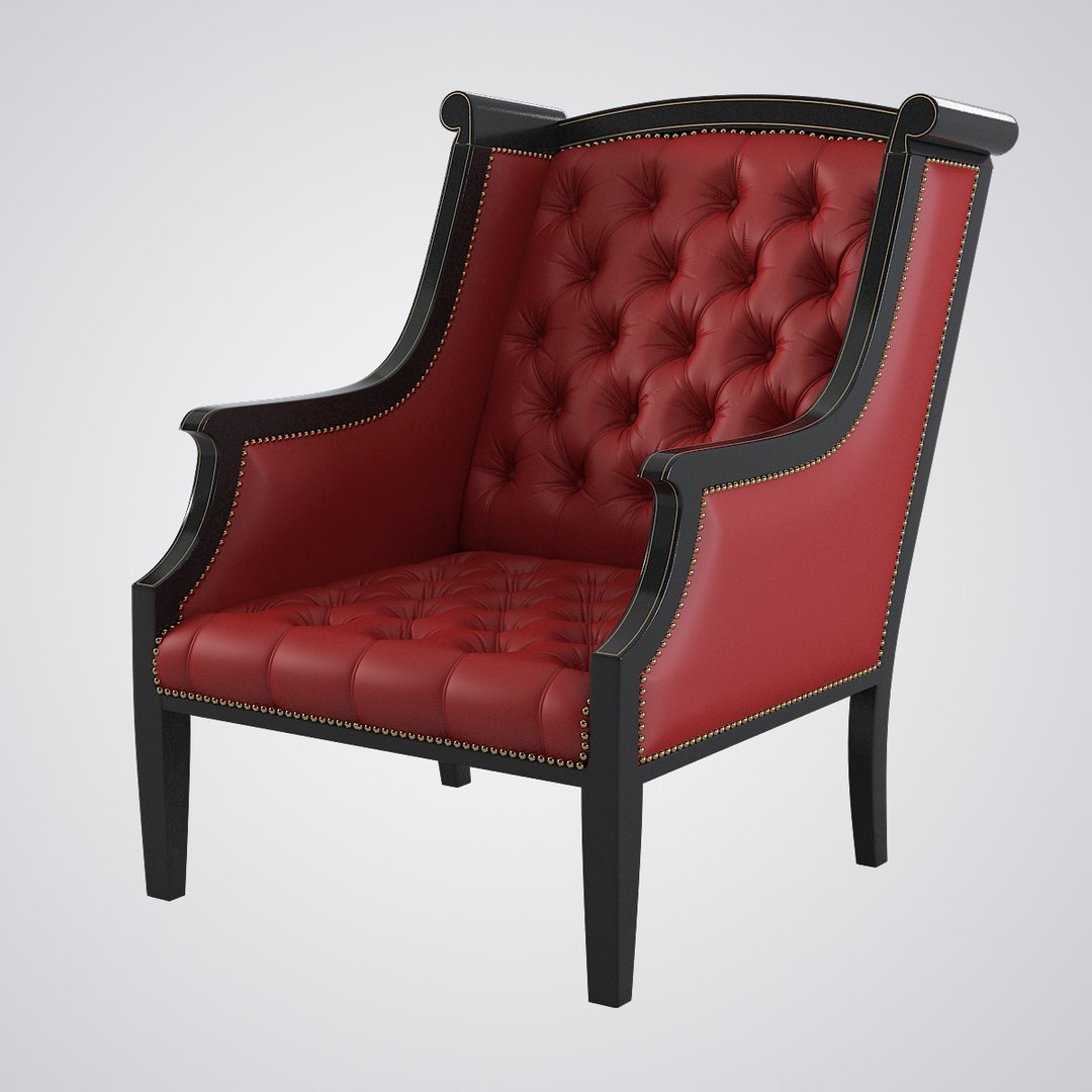 Tufted Chair Armchair 3d Model