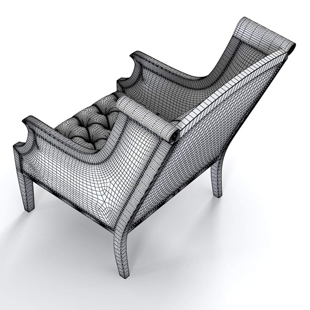Tufted Chair Armchair 3d Model