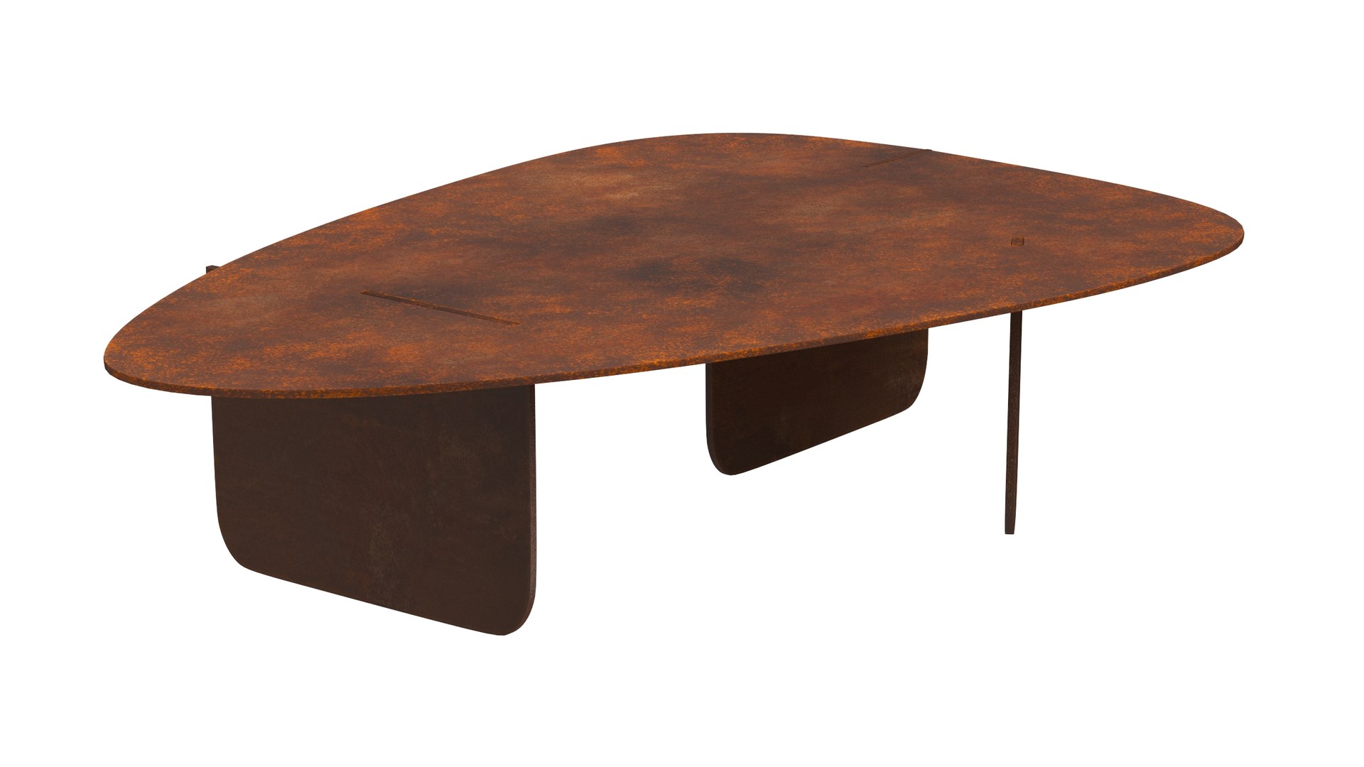 Circular Coffee Table Unique Organic Rust Modern Corten Steel model ...