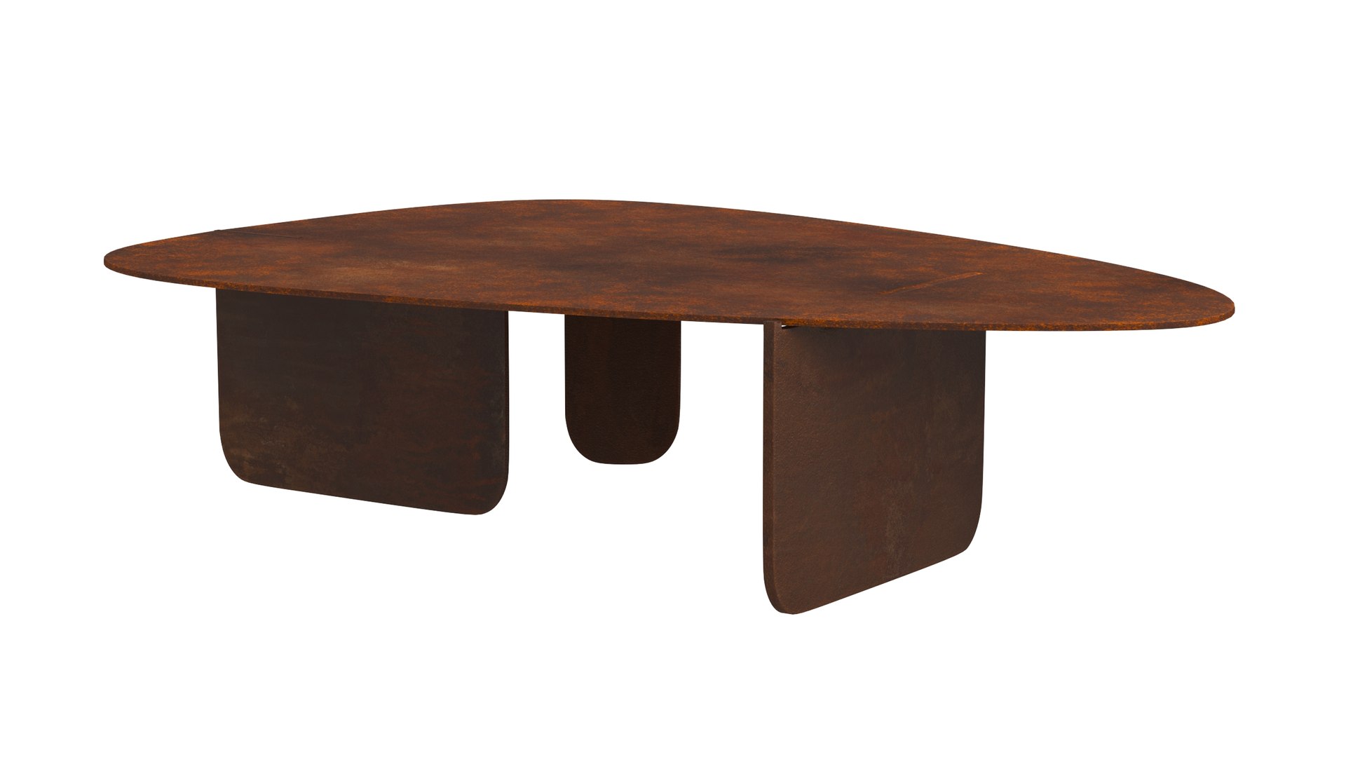 Circular Coffee Table Unique Organic Rust Modern Corten Steel model ...