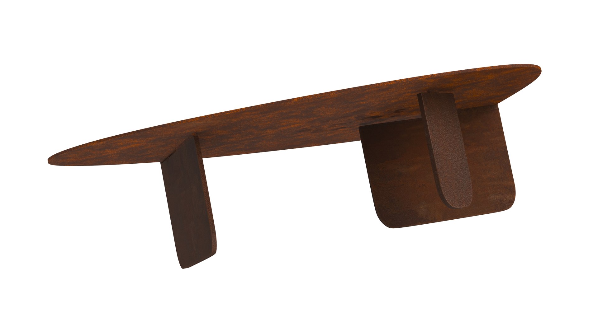 Circular Coffee Table Unique Organic Rust Modern Corten Steel model ...
