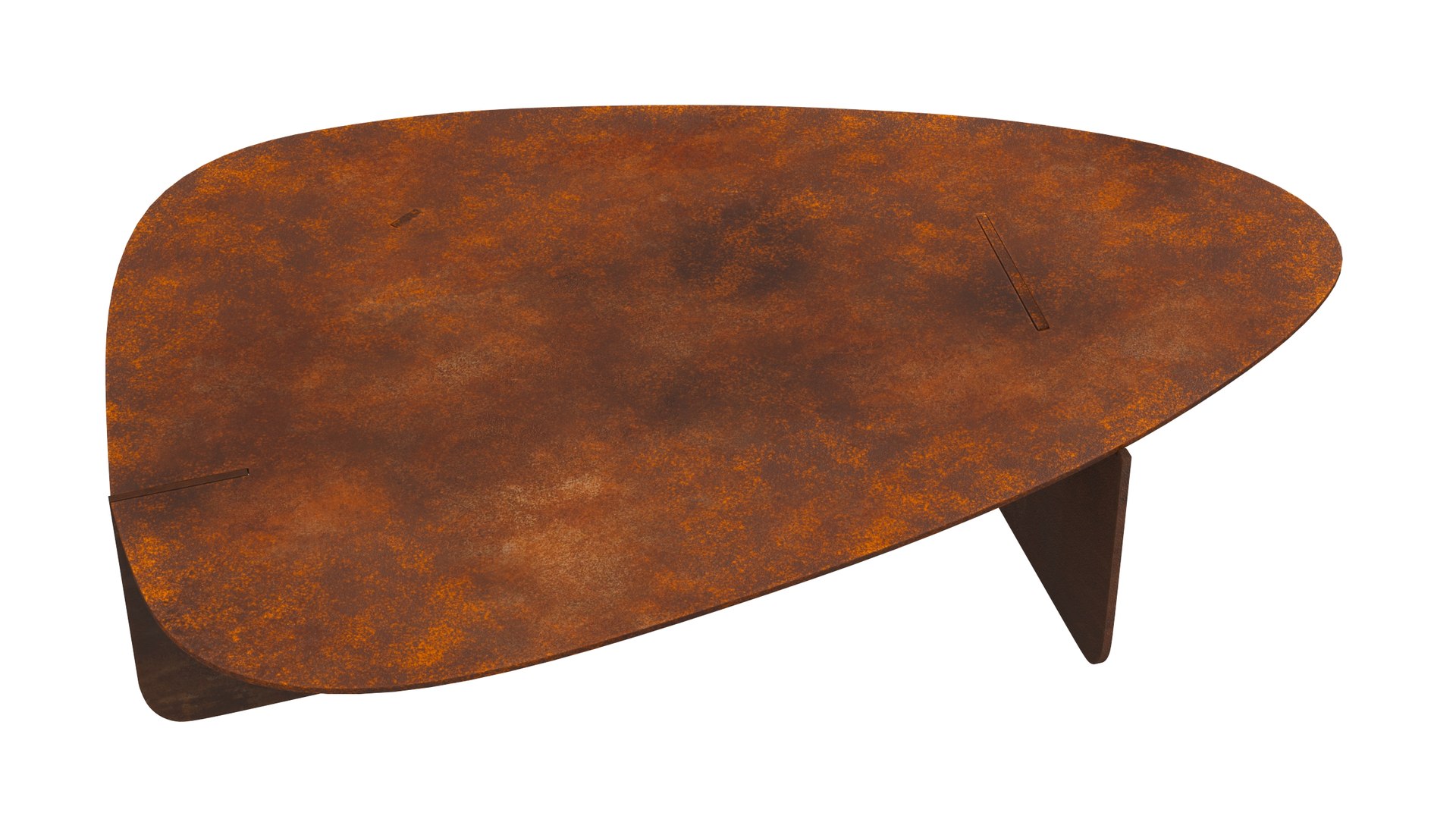 Circular Coffee Table Unique Organic Rust Modern Corten Steel model ...