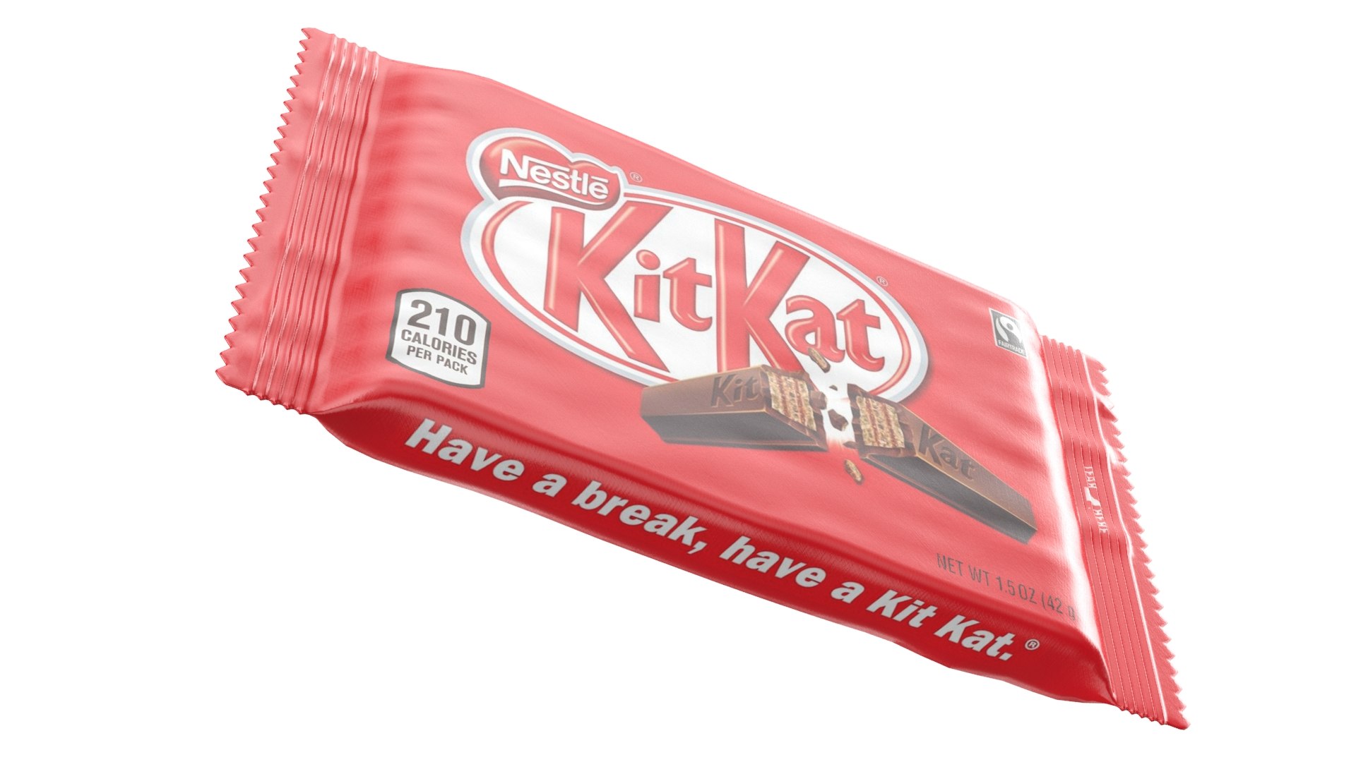 Real Kitkat Chocolate Bar 3D Model - TurboSquid 1563618