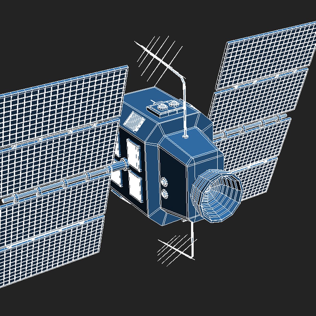 gps satellite 3d model