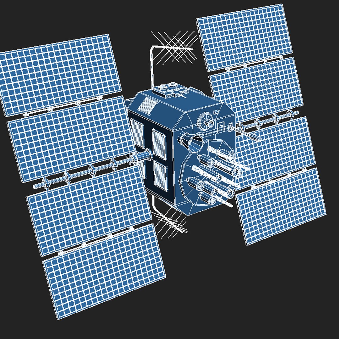 gps satellite 3d model