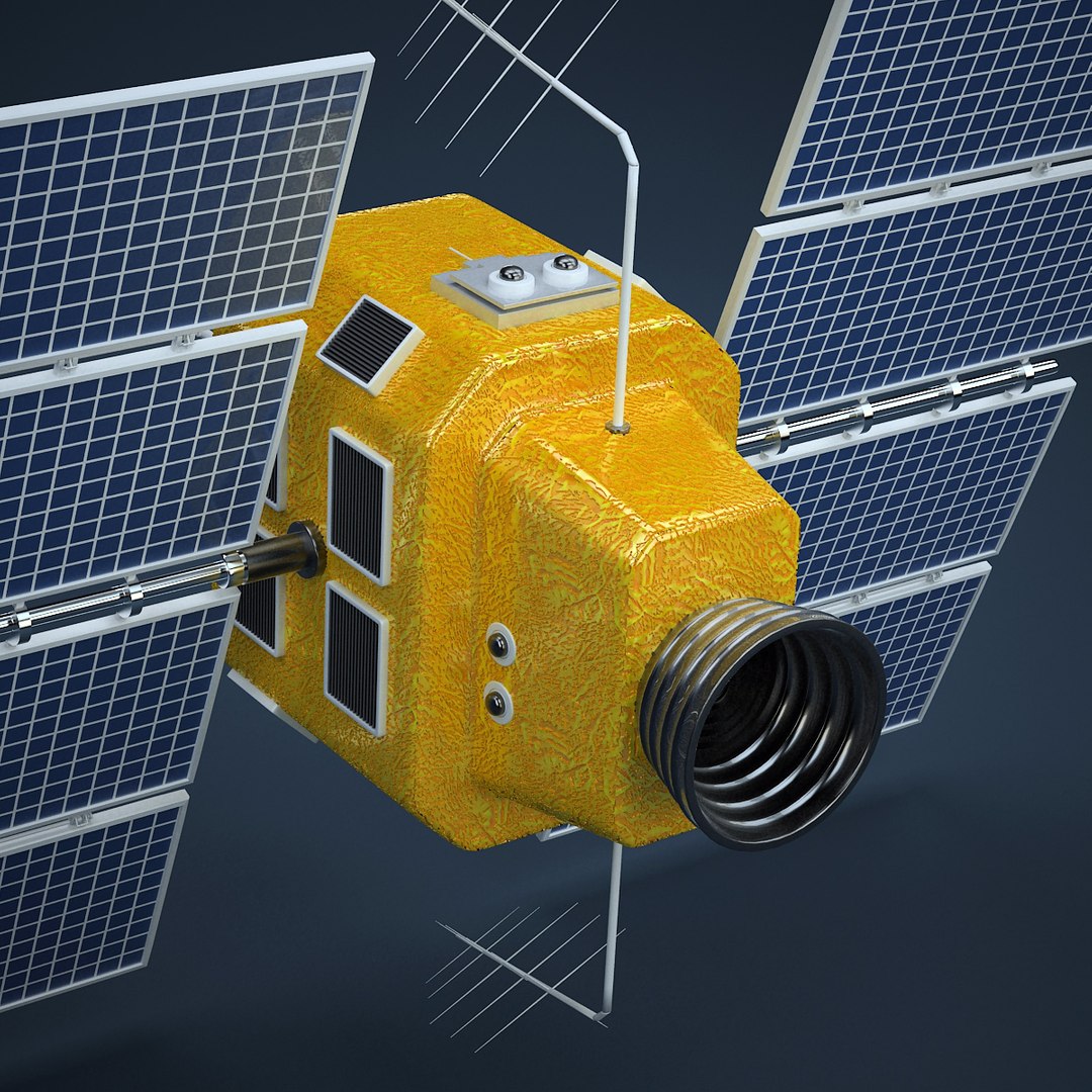 gps satellite 3d model