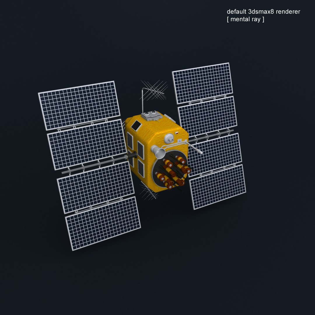 gps satellite 3d model