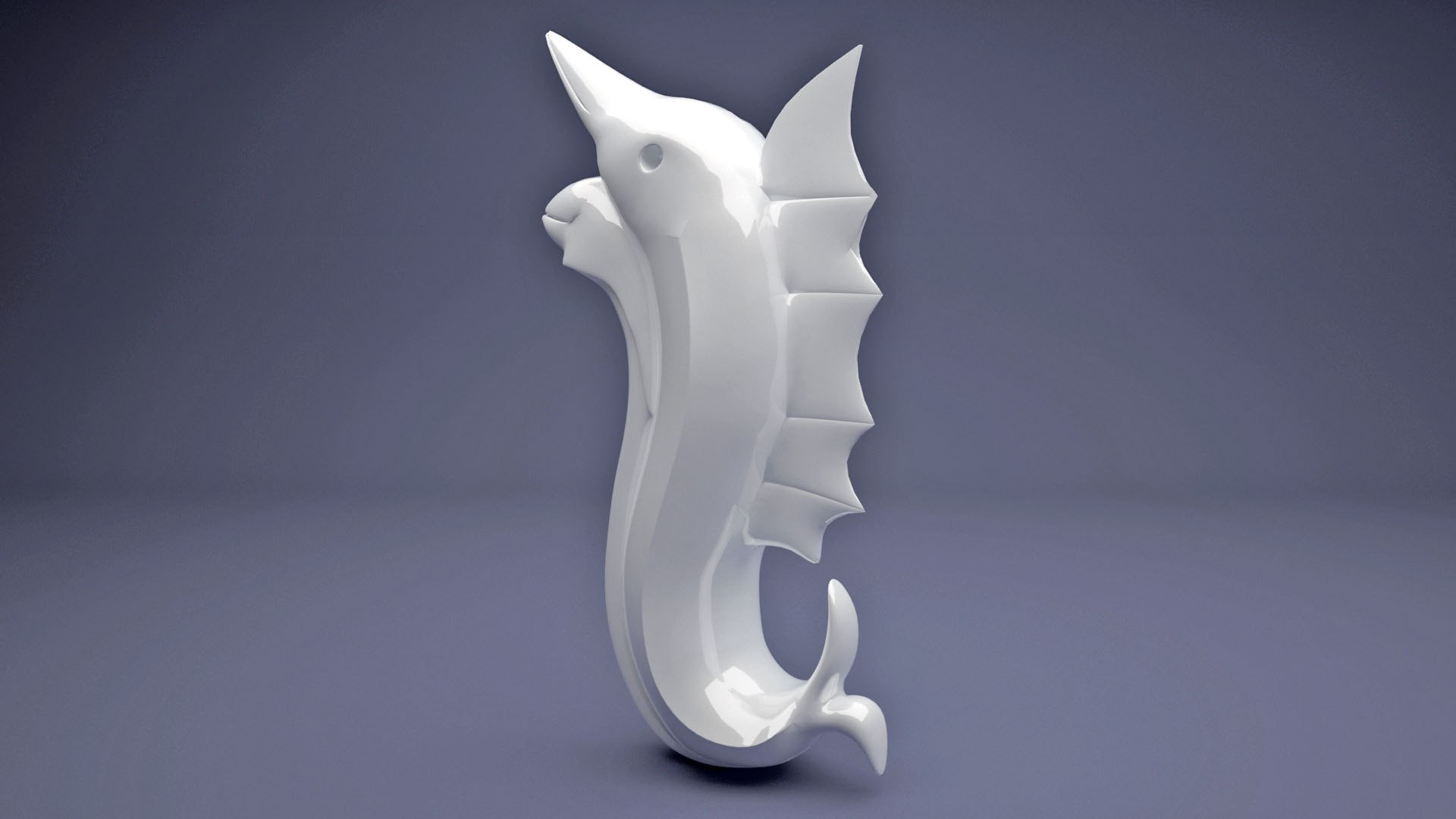 3D Abstract Fish Statue Model - TurboSquid 1227060