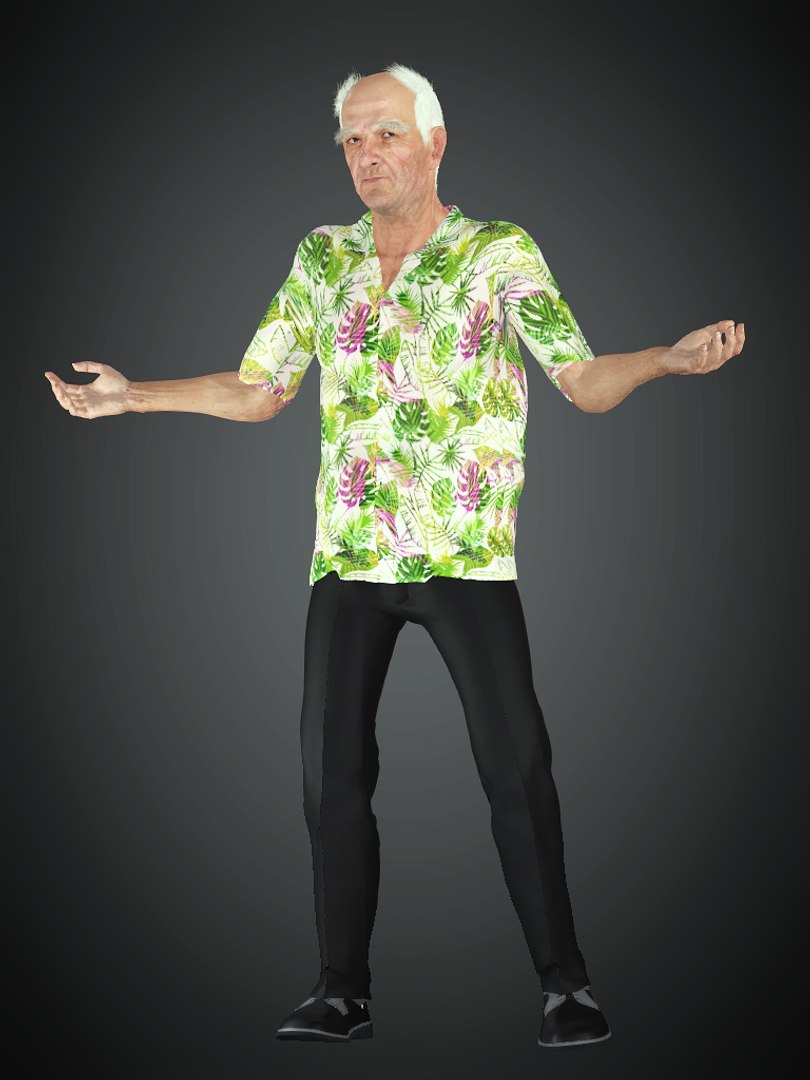 Realistic Rigged Old Man-Mason Character 3D Model 3D model - TurboSquid ...