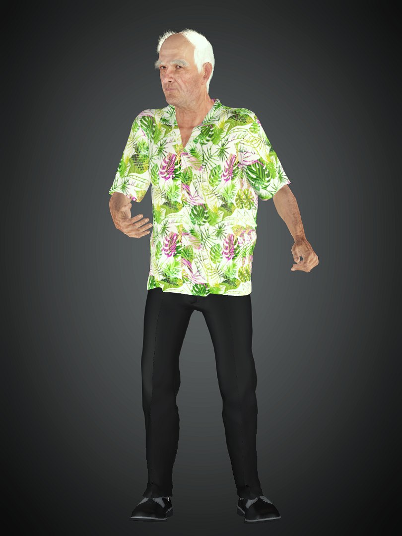 Realistic Rigged Old Man-Mason Character 3D Model 3D model - TurboSquid ...
