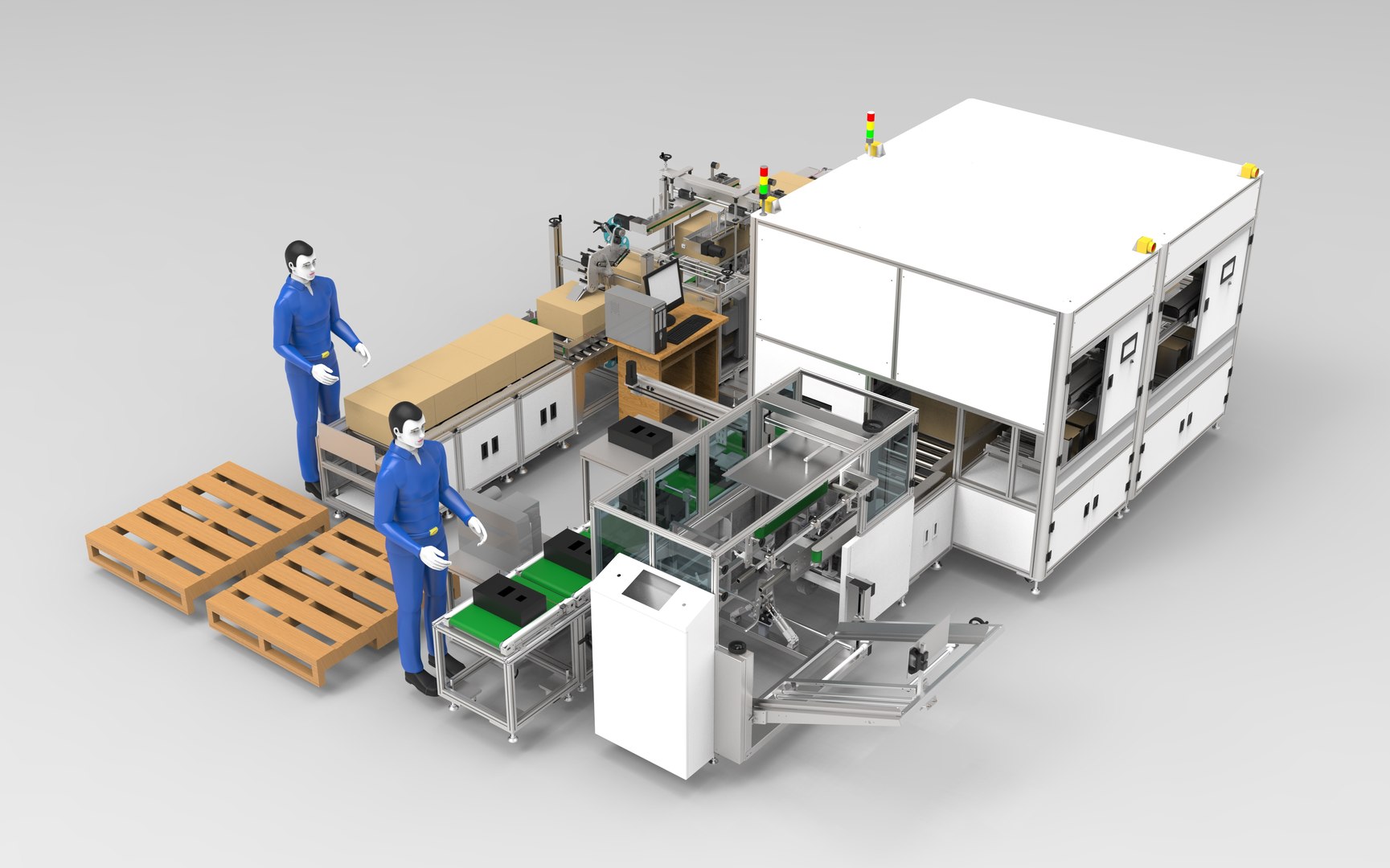 Integrated Packaging Automatic Line 3D Model - TurboSquid 1897800
