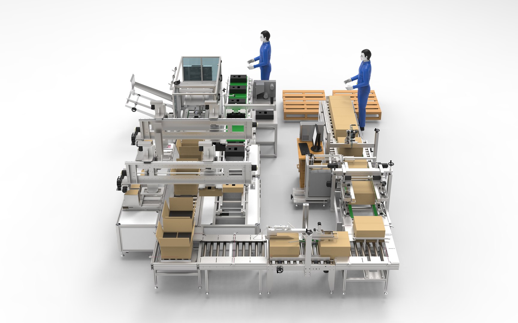 Integrated Packaging Automatic Line 3D Model - TurboSquid 1897800