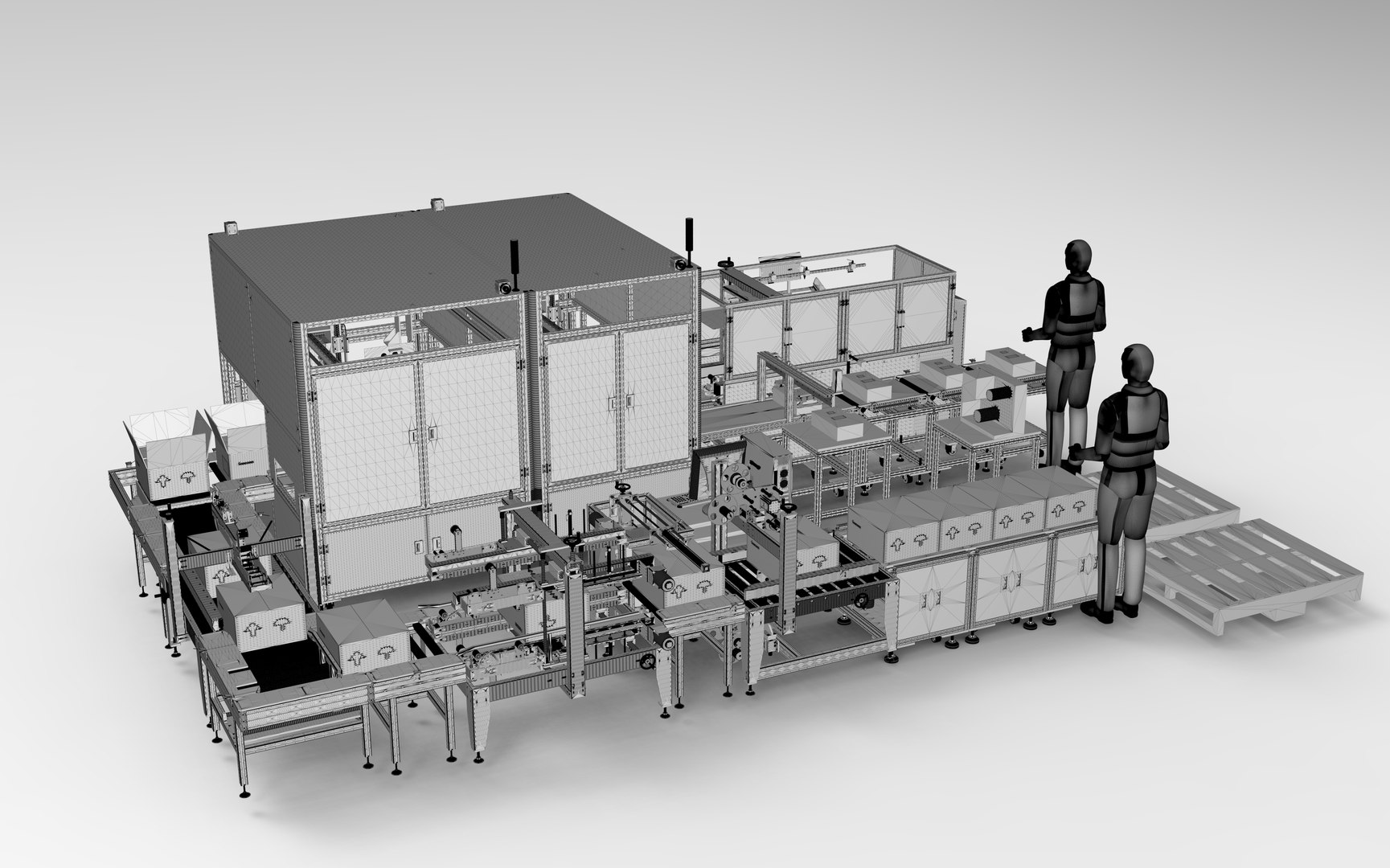 Integrated Packaging Automatic Line 3D Model - TurboSquid 1897800