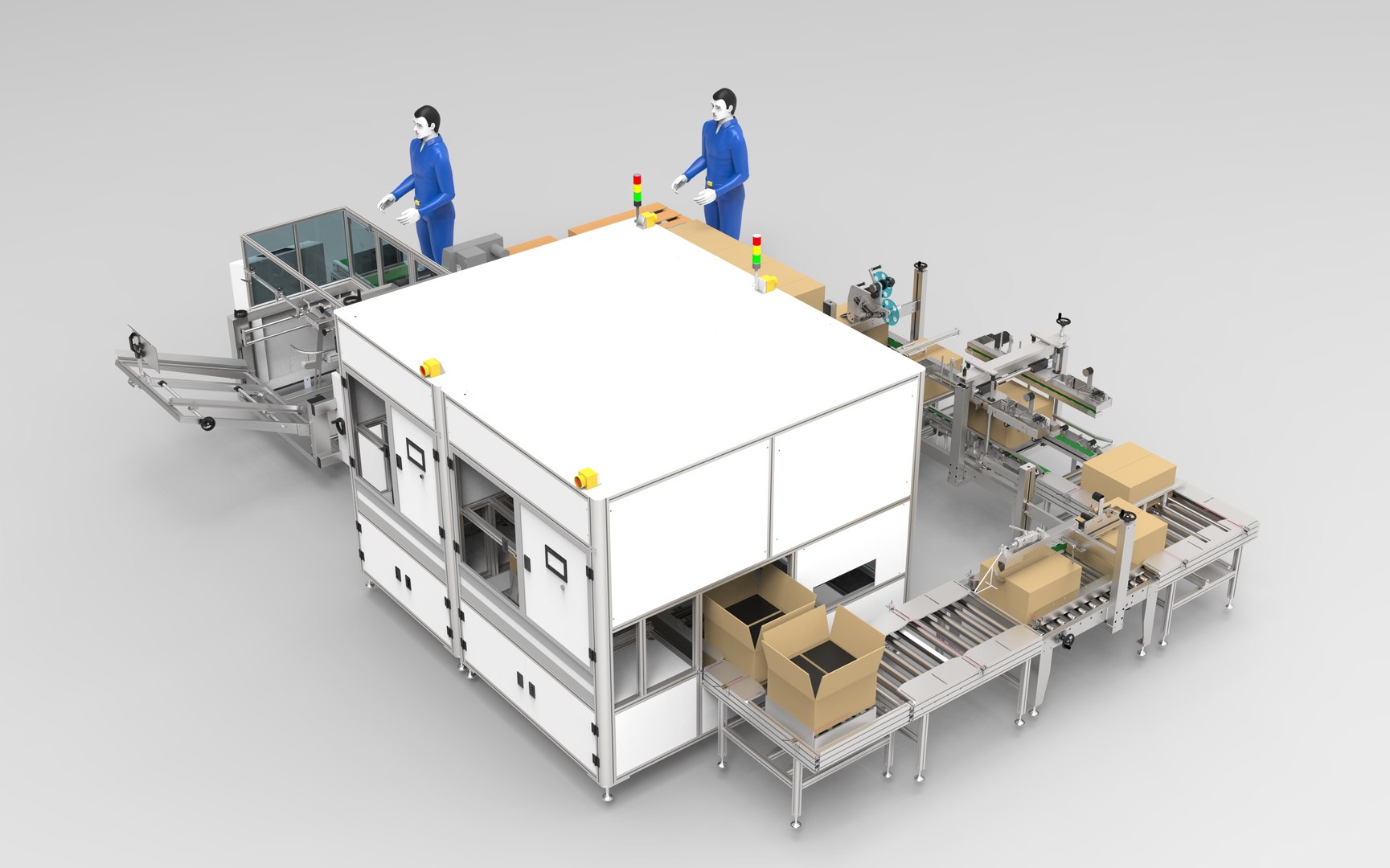 Integrated Packaging Automatic Line 3D Model - TurboSquid 1897800