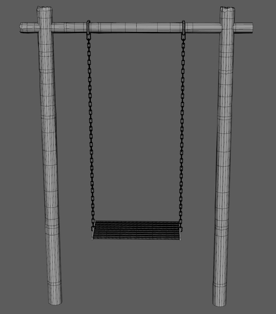 3D swing wood model - TurboSquid 1421226