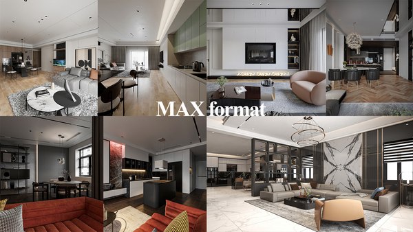 modelo 3d Cocina Living 3D - Colección 1 - 4 modelos - Titan6 - formato 3dMax - TurboSquid 2166547