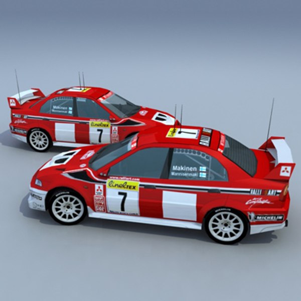 mitsubishi lancer rally car 3d max